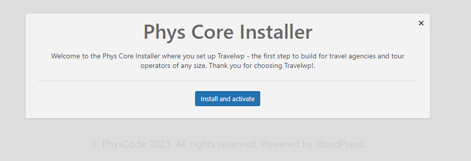 Installation – docsphyscode